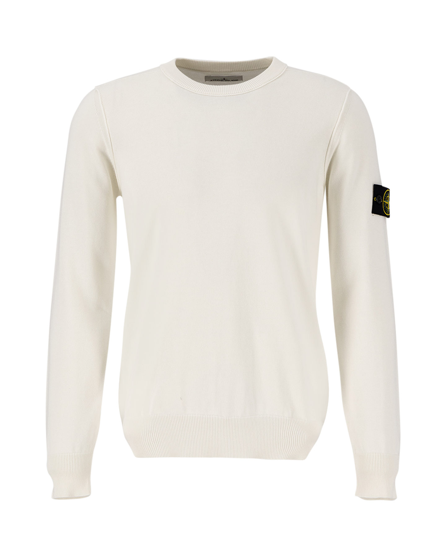 Stone Island 540B2 Stretch Cotton Crewkneck Knit Wit Coef Men Stone Island 540B2 Stretch Cotton Crewkneck Knit Wit Coef Men