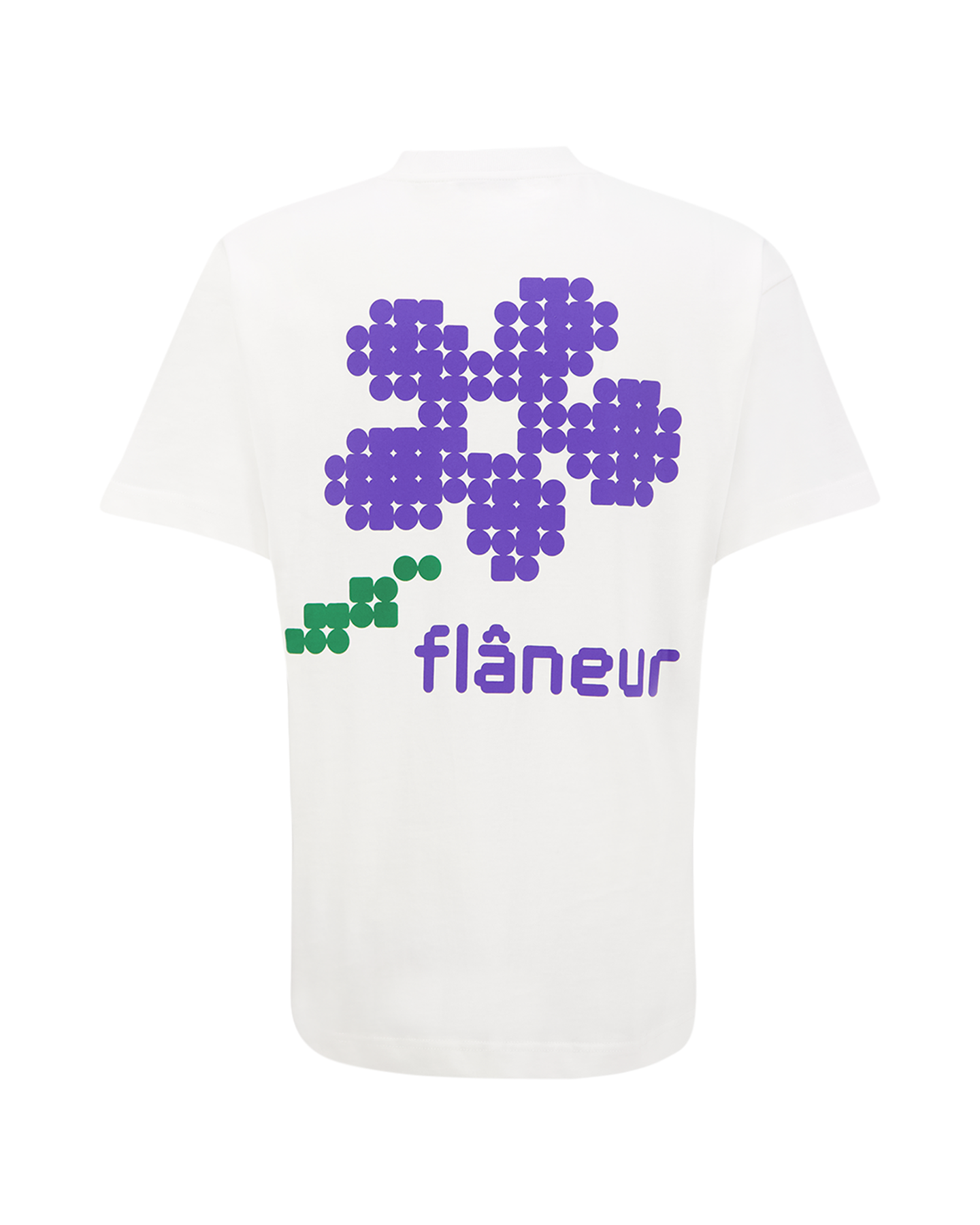 Flaneur Pixel Flower T-Shirt Wit | Coef